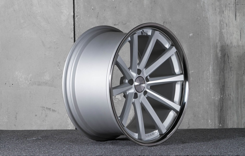 NEW SET (4) OF VOSSEN WHEELS CV1 5X112 SILVER MACHINE FACE 19X10 ET55 ...