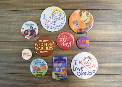 Vintage Pin Lot Various Promo Discover Movie Grandma Pa American Girl ...