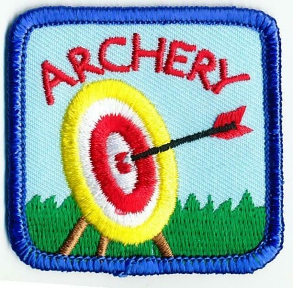 Boy Girl Cub Archery Yellow Bow Arrow Fun Patches Crests Badges Guides ...