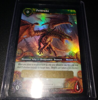 Feldrake World of Warcraft TCG Mount Loot Card Blizzard Rare ...
