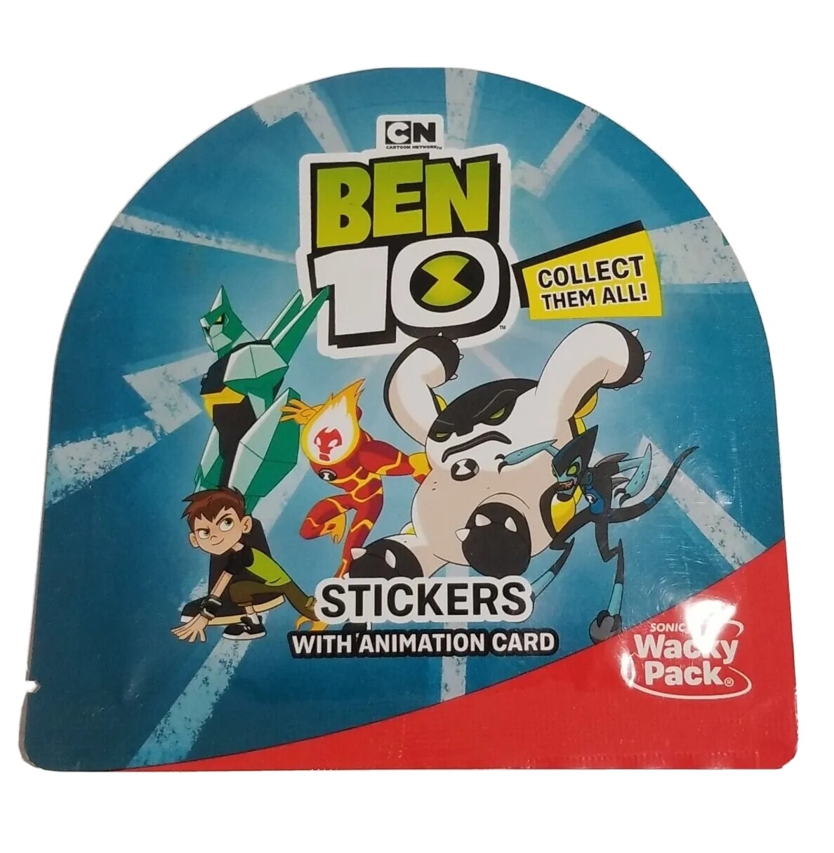 Sonic 2018 Wacky Pack Cartoon Network Ben 10 Stickers w/Animation Card ...