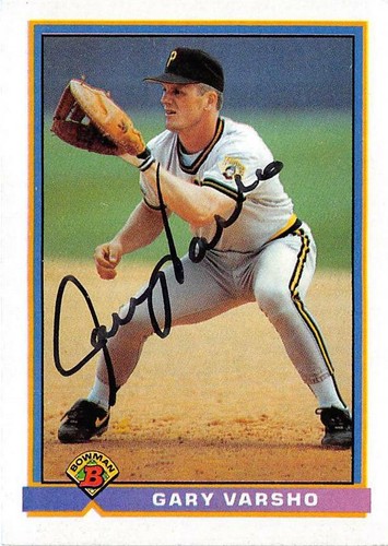Gary Varsho autographed baseball card Pittsburgh Pirates 1991 Topps ...