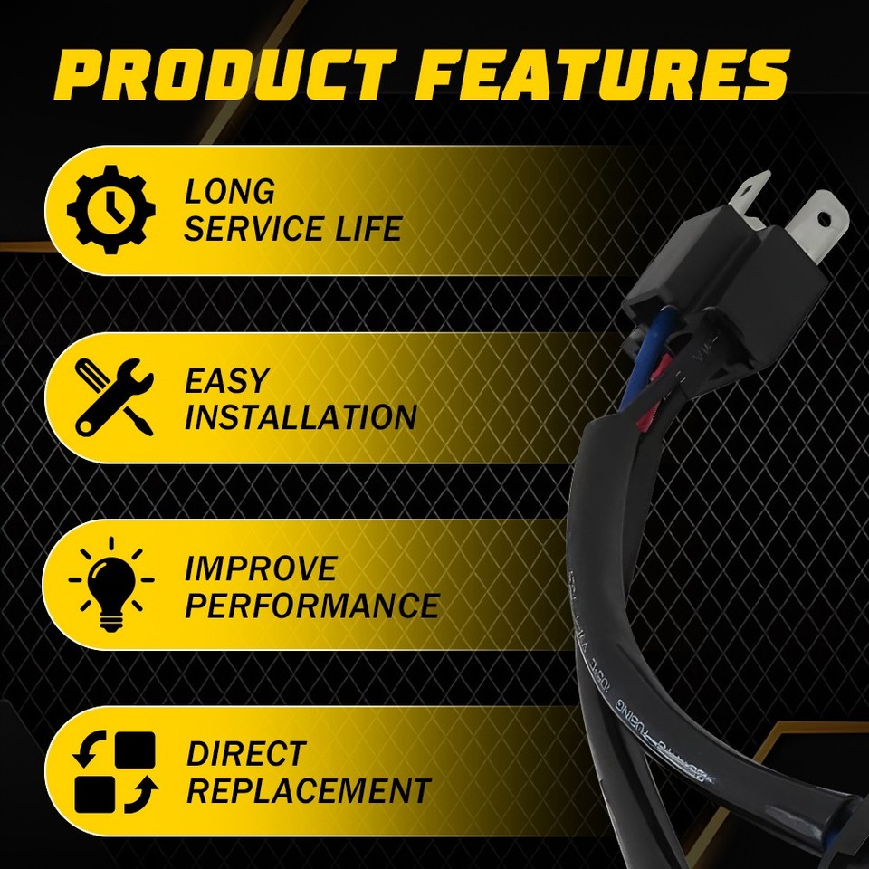 Conversion Wire H6054 To 9005 Two 9006 Harness Head Adapter Light Plug ...