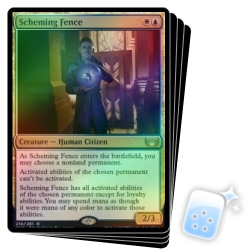 FOIL SCHEMING FENCE X4 Streets Of New Capenna SNC Magic MTG MINT CARD ...