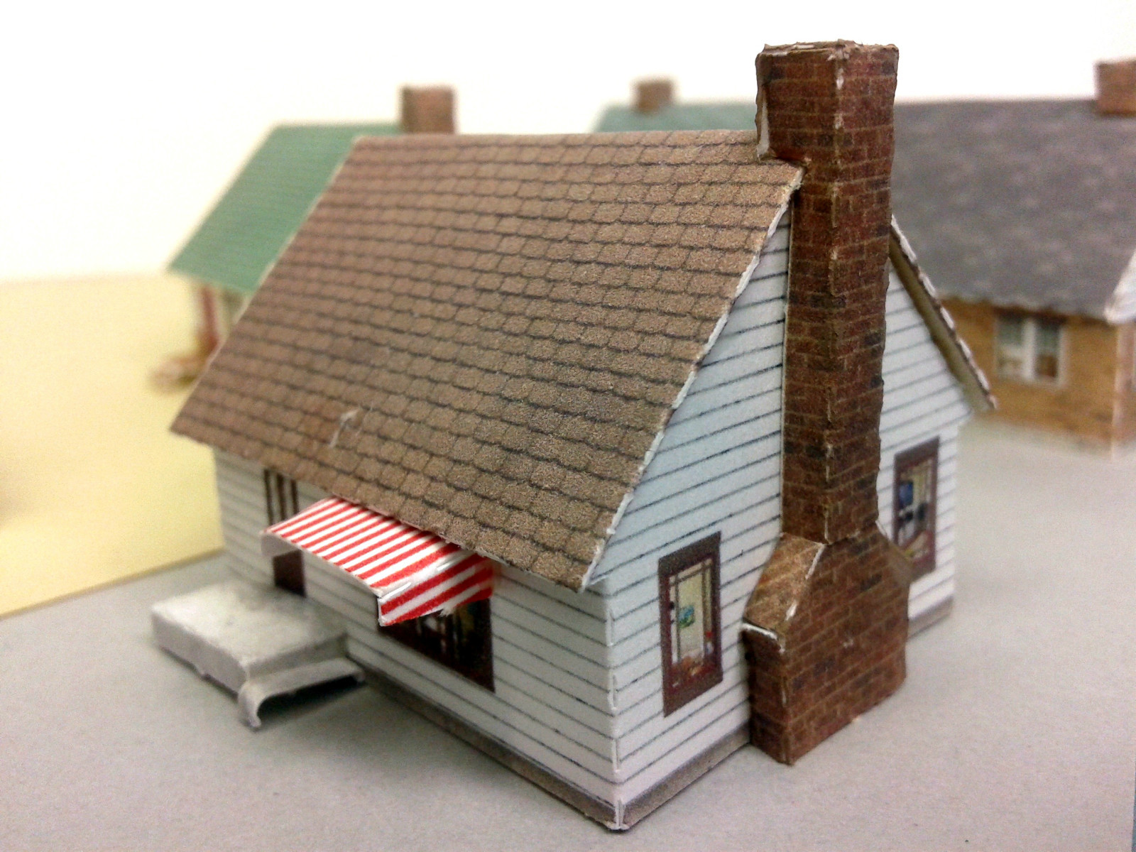 Z Scale Building - Cardstock Cape Cod Style or Wartime Houses (set of 5 ...