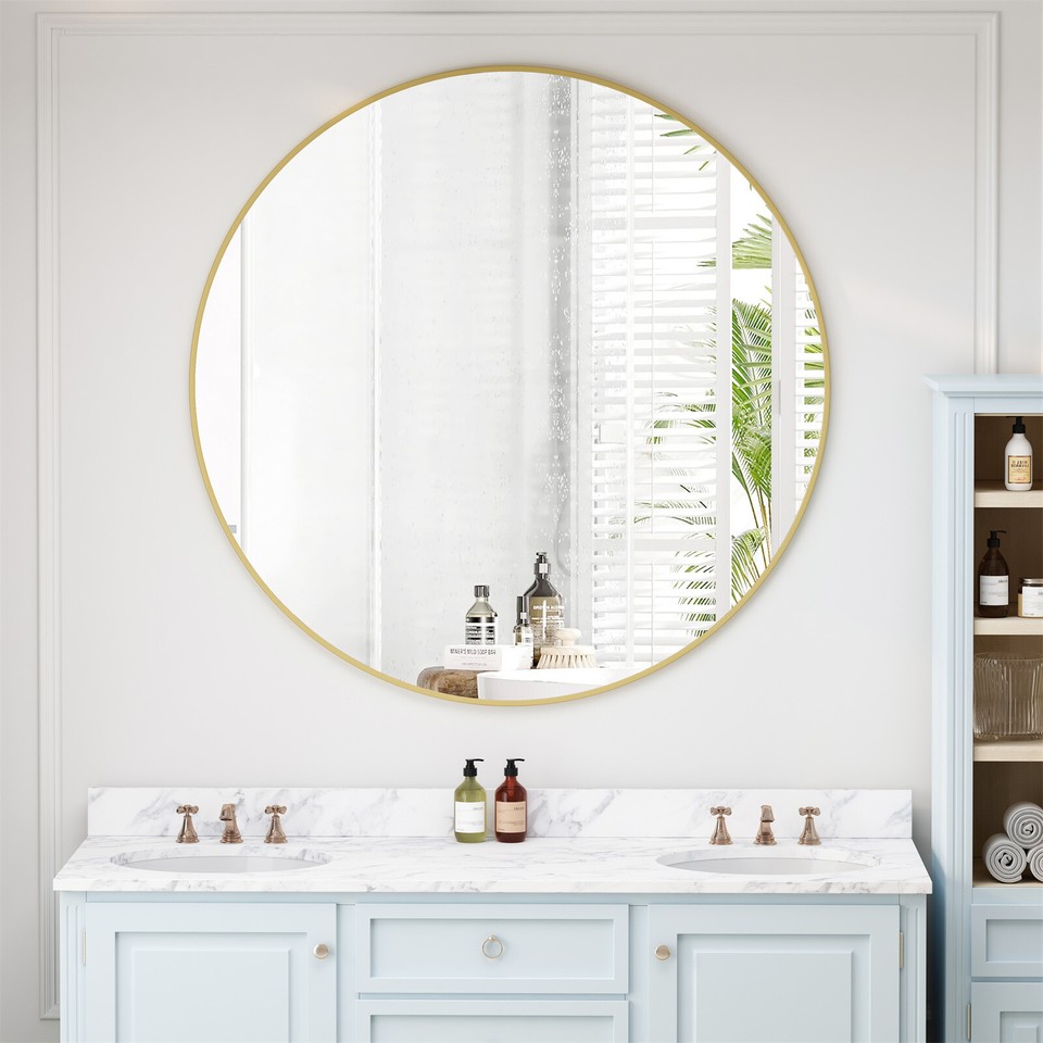 48" 42" 30" Round Mirror Wall Mirror Bathroom Circular Mirror with ...