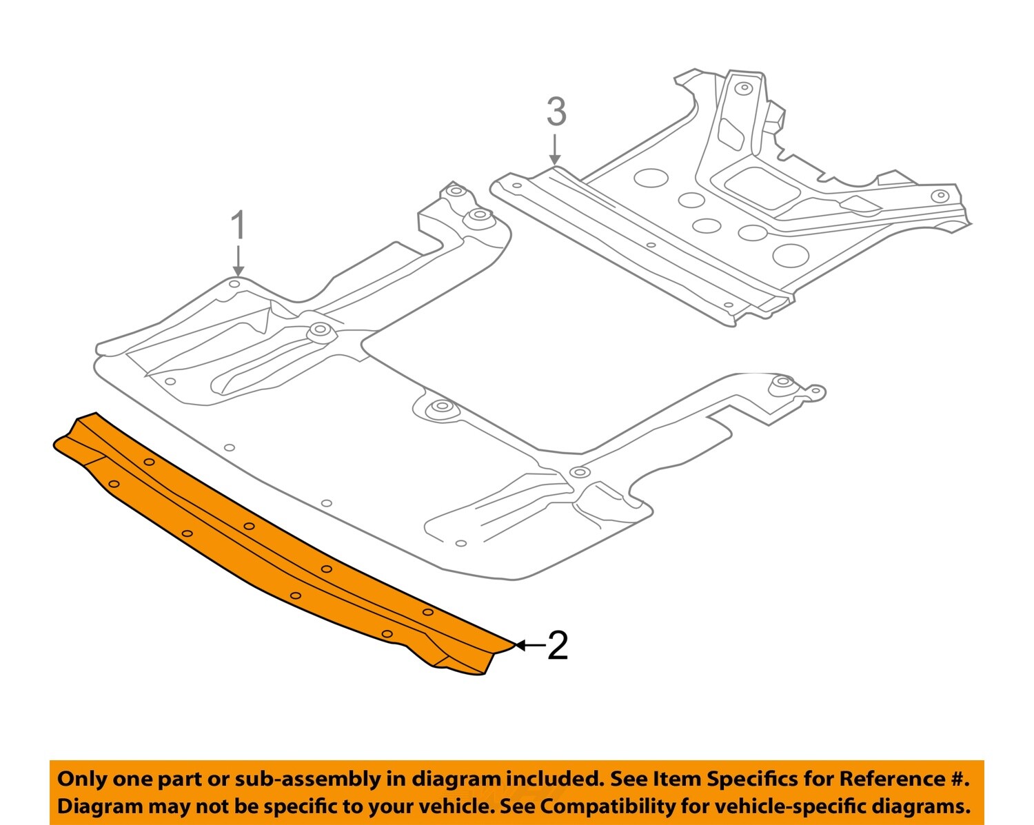 BMW OEM 650i xDrive Splash Shield-FR Under Radiator/Engine Cover ...