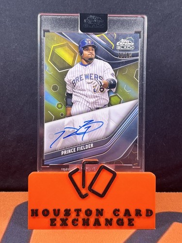2023 Topps Chrome Black Auto Prince Fielder 33/50 Brewers | eBay
