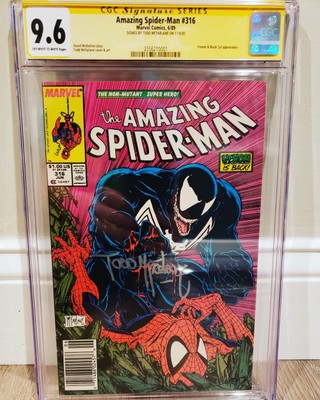Amazing Spider-Man #316 Signed Todd McFarlane Graded CGC 9.6 Newstand ...