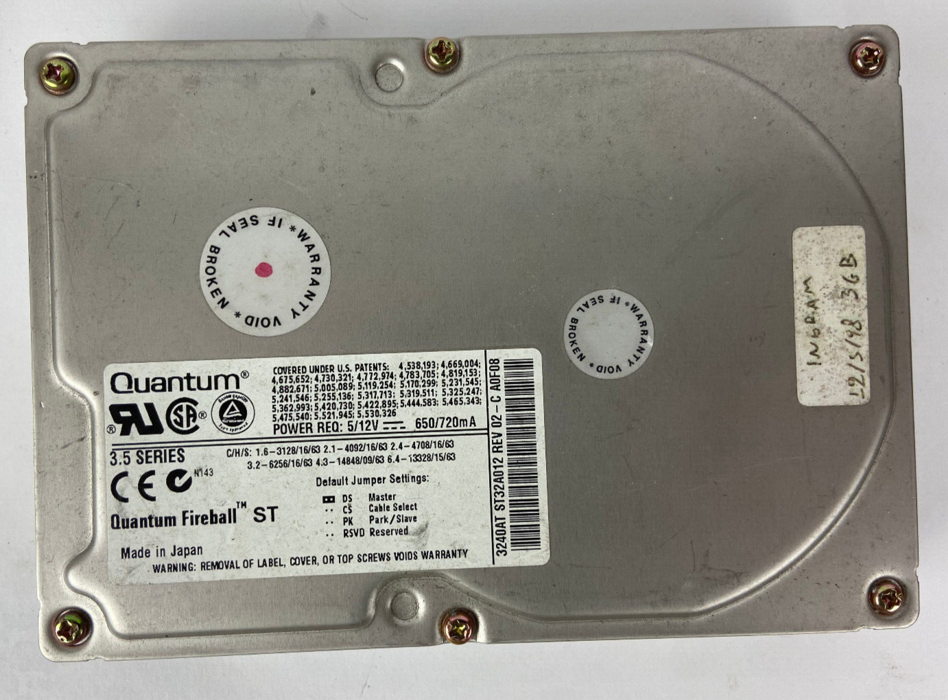 Quantum Fireball ST 3240AT 20-113436 Hard Disk 3.5 IDE PATA | eBay