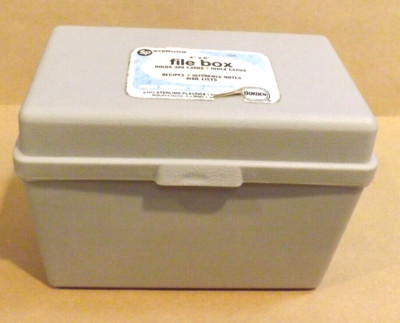 Vintage Sterling Plastics File Index Card Box | eBay