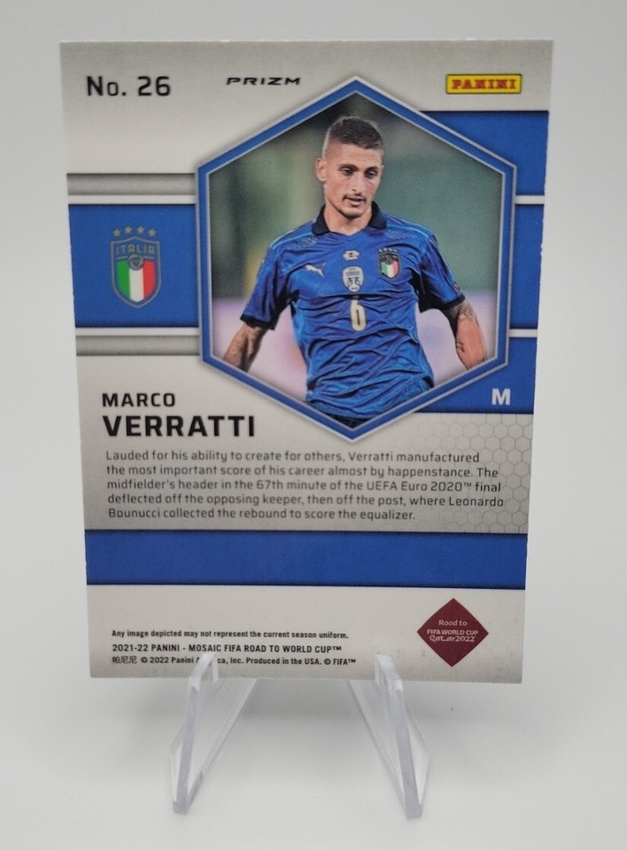 2021-22 Mosaic Road to the World Cup FIFA Silver #26 Marco Verratti ...