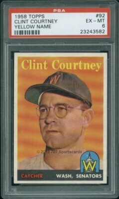 1958 Topps 92 YL Clint Courtney PSA 6 (3582) | eBay