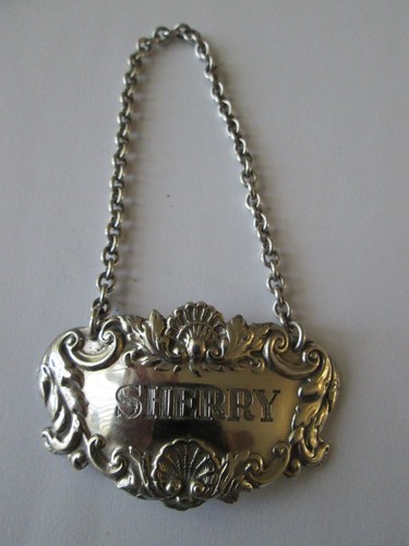 SILVER SHERRY LABEL FOR BOTTLE | eBay UK