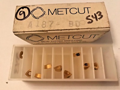 Metcut Carbide Inserts - A187-BD 543 - Qty. 9 - NEW | eBay