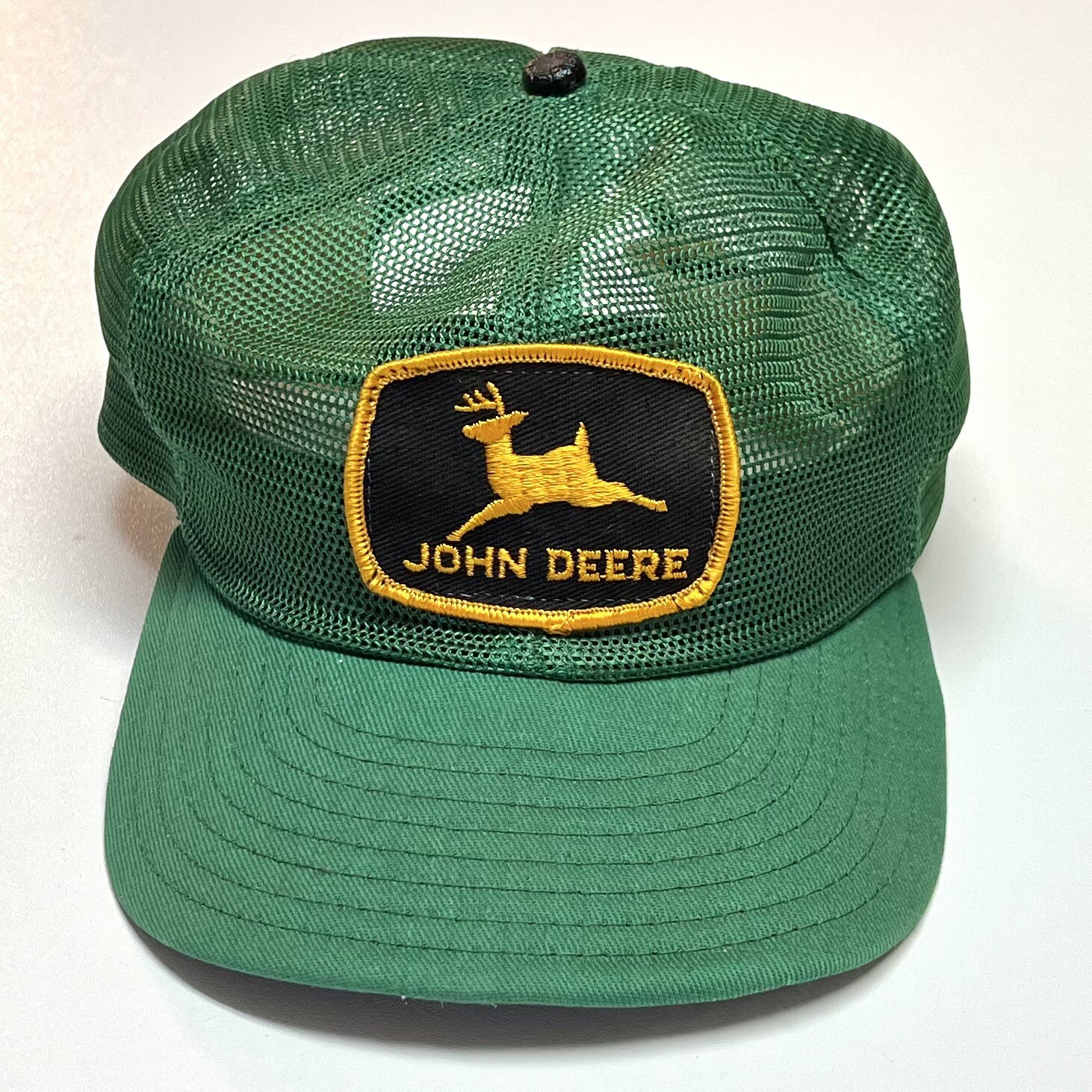 Vintage John Deere Patch Full Mesh Farm Hat Cap Green… - Gem