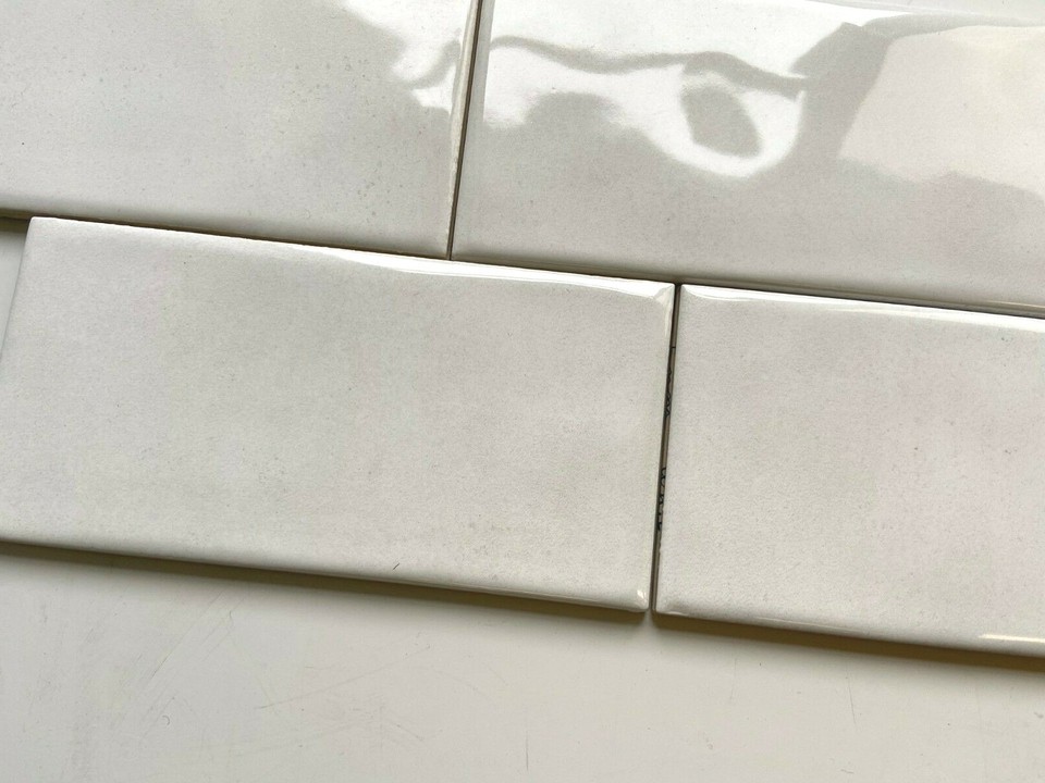 3x6 Bella White Glossy Artisan Finish Subway Ceramic Tile MADE IN USA ...