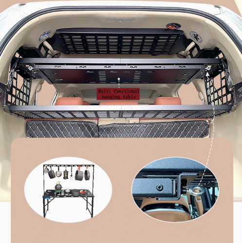 Car Rear Trunk Molle Storage Panel Table For Toyota Prado FJ150 / Lexus ...