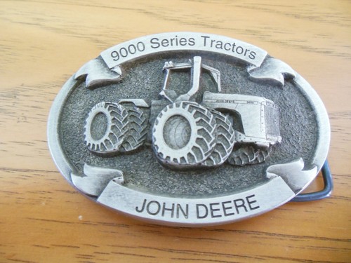 Vintage John Deere "9000 Series Tractors" Oval Pewter Belt Buckle | eBay