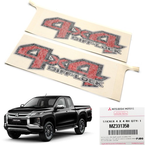 Pair Side Sticker Decal "4x4 DIFF LOCK" For Mitsubishi L200 Triton 2018 ...