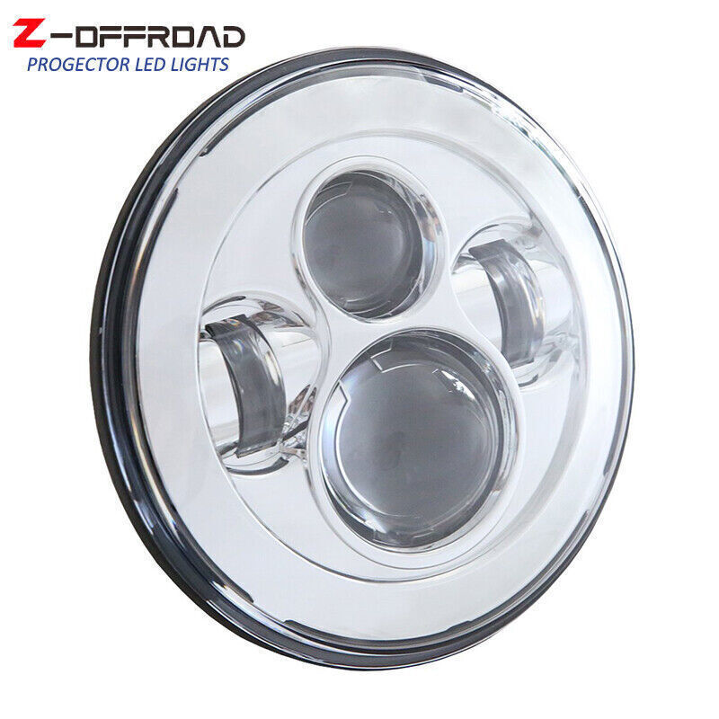 2x Chrome 7Inch Round Led Headlights Hi-Lo For Chevy C10 C20 G10 G20 ...