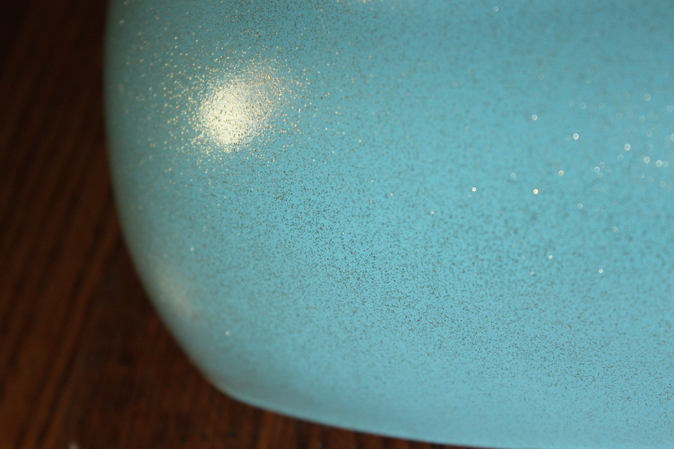Rare MCM Atomic 1950s Pyrex 525 2.5 Quart Sparkle Glitter Turquoise ...
