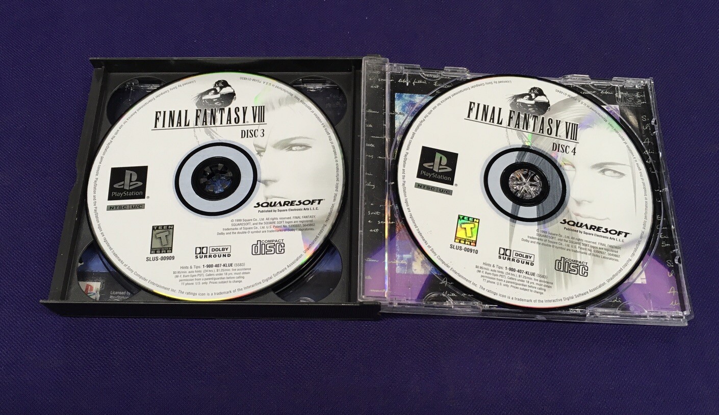 Final Fantasy VIII 8 PlayStation PS1 Video Game Black Label FF8 FFVIII ...