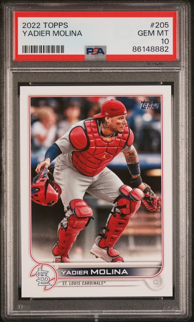 2022 Topps Baseball Yadier Molina Card #205 PSA GEM MT 10 | eBay