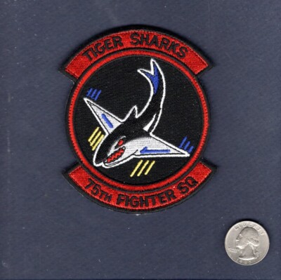 75th FS TIGER SHARKS A-10 Thunderbolt USAF Squadron Patch +V | eBay