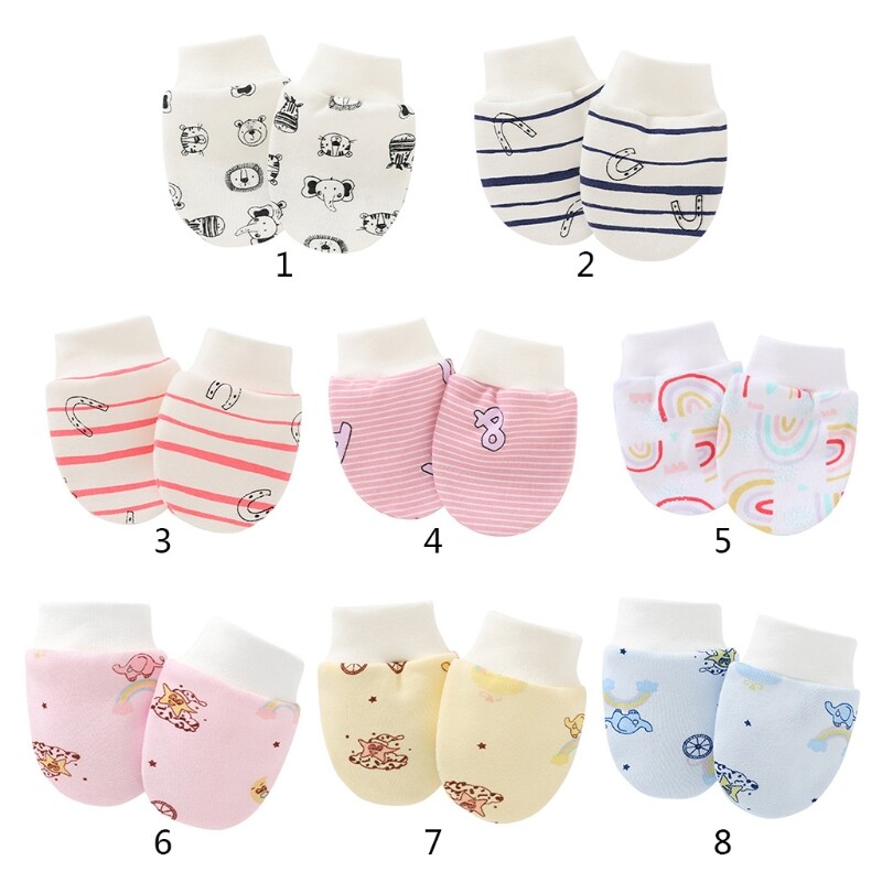 Baby Anti Scratching Soft Cotton Gloves No Scratch Hand Socks Supplies ...