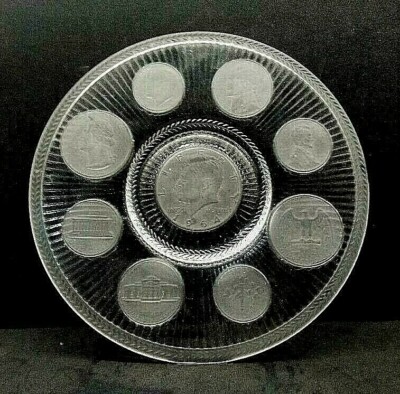 CLEAR GLASS COMMEMORATIVE 1964 US COIN PLATE | eBay