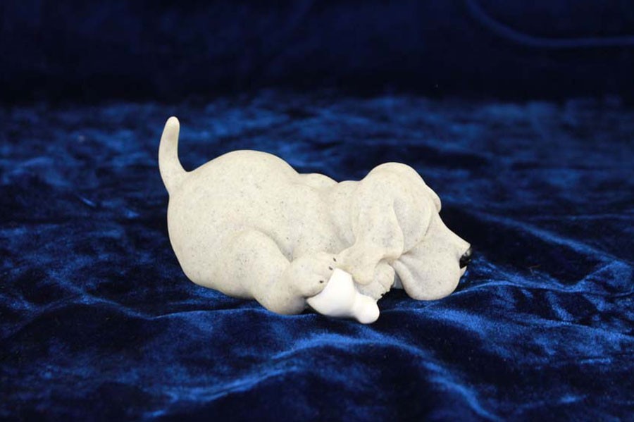 Quarry Critters “Prime Rib” Dog Figurine Resin Stone 5” Humorous ...