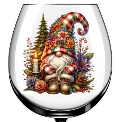 x12 Christmas Gnome Gonk glass vinyl decal stickers Colour ui311 | eBay