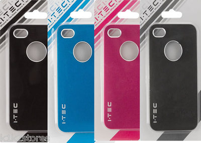 I Phone 4,4S case 1 black,1 blue, 1 Rubin pink &1 pearl gray case for I ...
