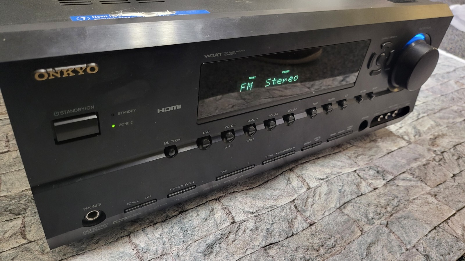 Onkyo TX-SR604 7.1 Channel HDMI Audio/Video Receiver Amplifier 2 ZONE ...
