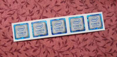 Lot of 10 Intel Core i5 9th Generation Stickers 18 x 18mm Case Badges ...