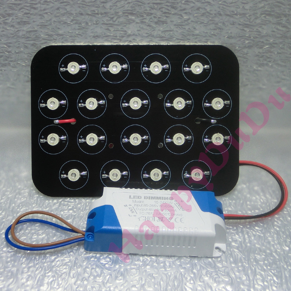 18W 395nm 420nm UV Purple LED Lamp Light Bulb +PCB Aquarium Curing ...