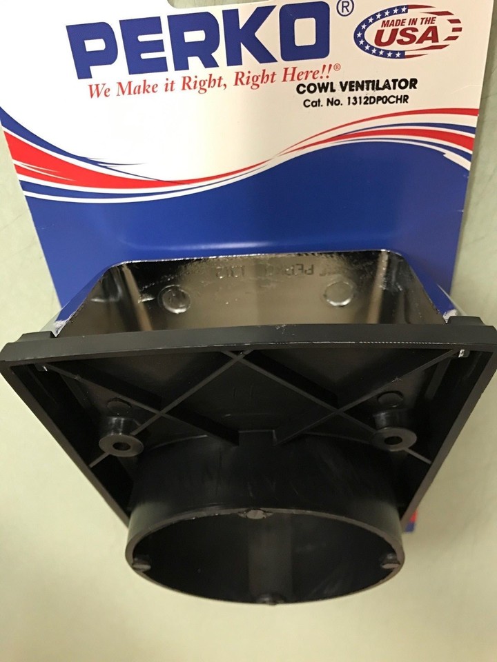 CLAM SHELL VENT 9 1312DP0CHR PERKO COWL VENTILATOR CHROME BOAT MARINE ...