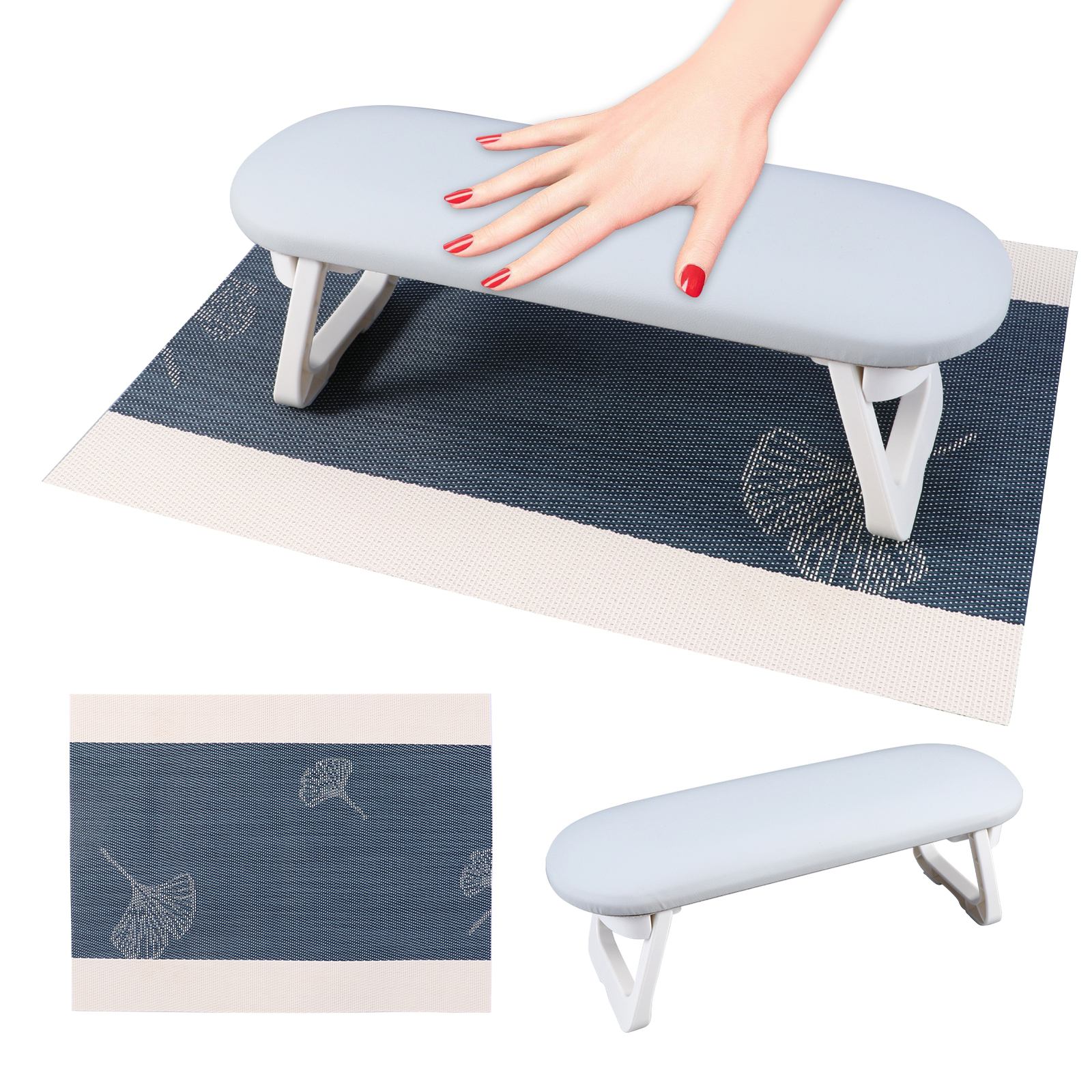 Professional PVC Mat Nail Art Hand Rest Set Manicurist PU Leather ...