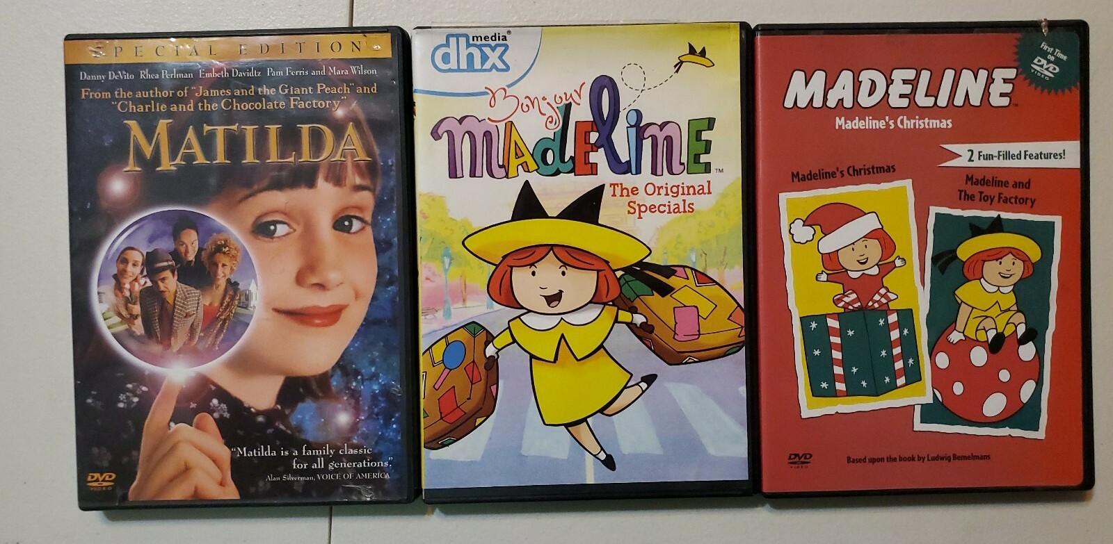 Lot of 3 DVD'S Madeline CHRISTMAS, Madeline The Original Specials and ...