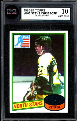 1980-81 TOPPS #103 Steve Christoff Rookie KSA 10 Gem Mint USA Miracle ...