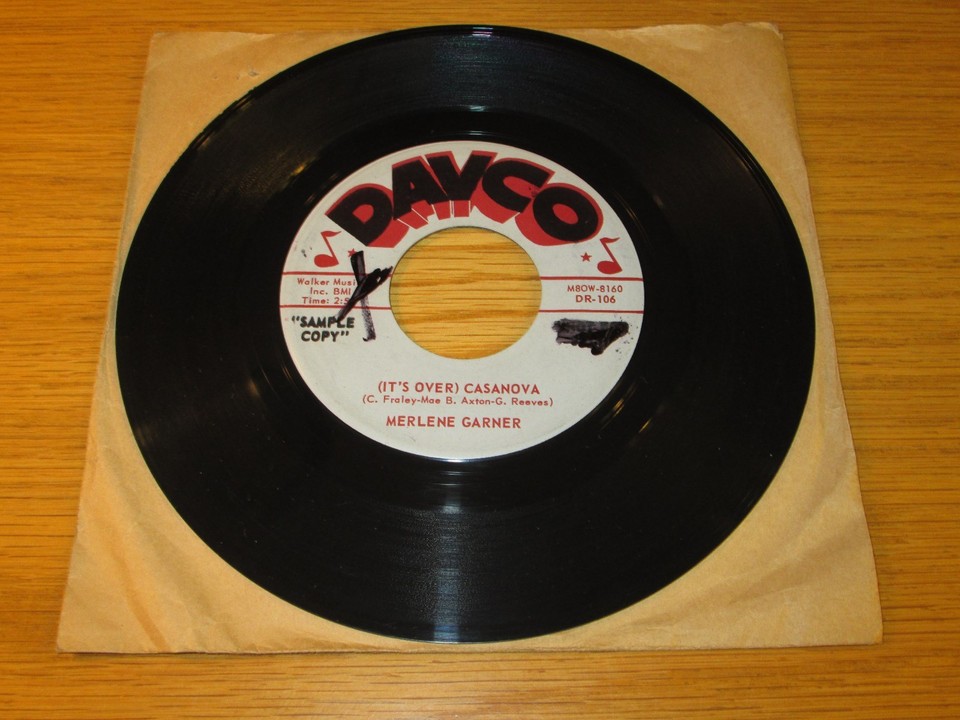 PROMO ROCK & ROLL 45 RPM - MERLENE GARNER - DAVCO 106 - "WILL YOU ...
