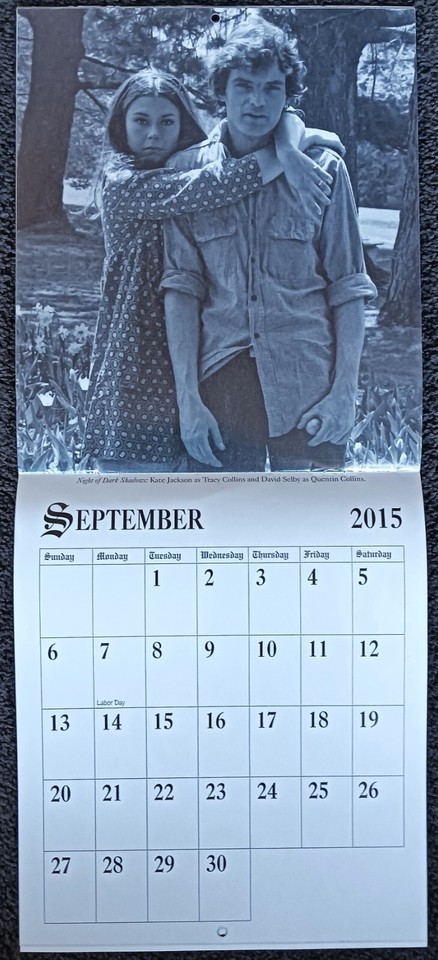 Dark Shadows 2015 calendar Kate Jackson, Jonathan Frid, David Selby ...