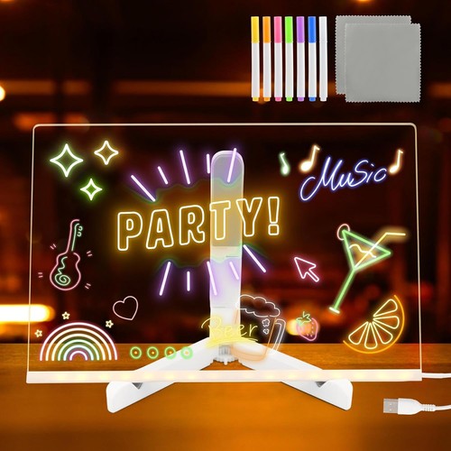 Christmas LED Note Board with 7Colors–Light Up Dry Erase Drawing Board ...