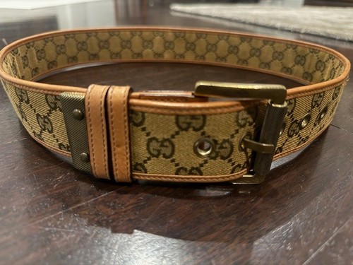 Gucci GG Monogram Belt Size 85 cm (100% Authentic) | eBay
