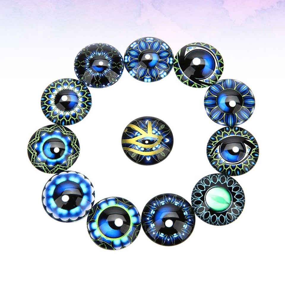 20 PCS Festive Decorative Eye Patches Clear Flower Glass Appliques ...