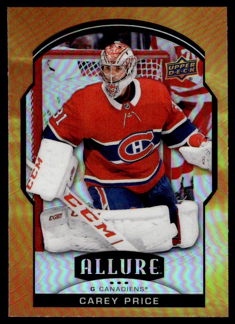 Carey Price SUNSET 2020-21 Upper Deck Allure #55 NHL Hockey Card ...