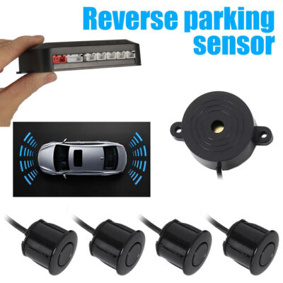 4Pcs Universal Car Parking Sensors Reverse Rear Buzzer Flush Alarm Kit ...