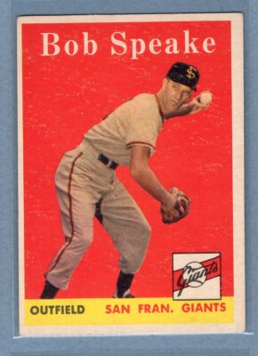 1958 Topps #437 Bob Speake (d) VG GO501 | eBay