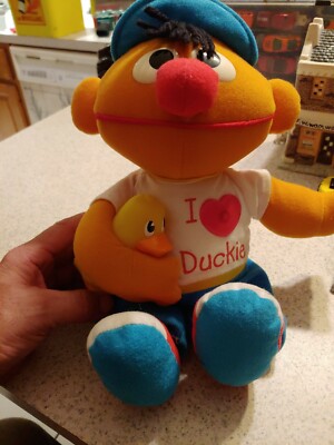Vtg 1997 Magic Lights Ernie Sesame Street Tyco Plush I Love Duckie ...